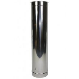 Kachelpijp 1000mm Dubbelwandig (80/130 mm)